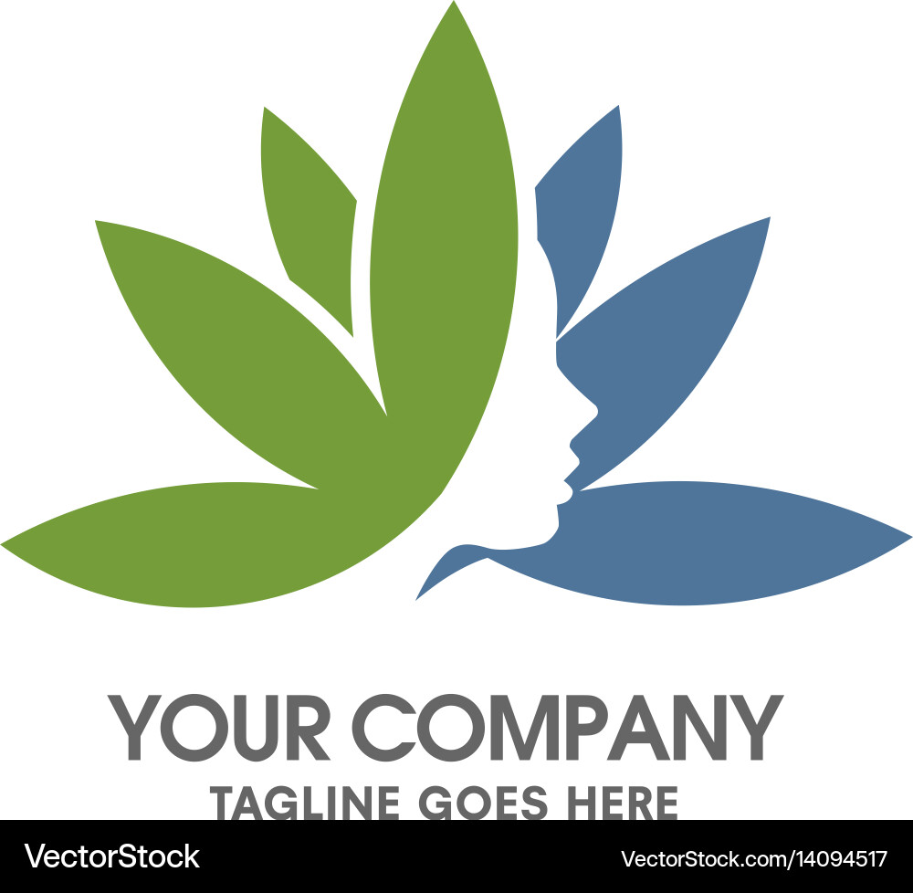 Lotus and female face Royalty Free Vector Image