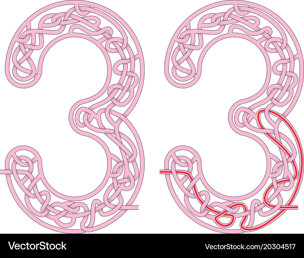Maze three Royalty Free Vector Image - VectorStock