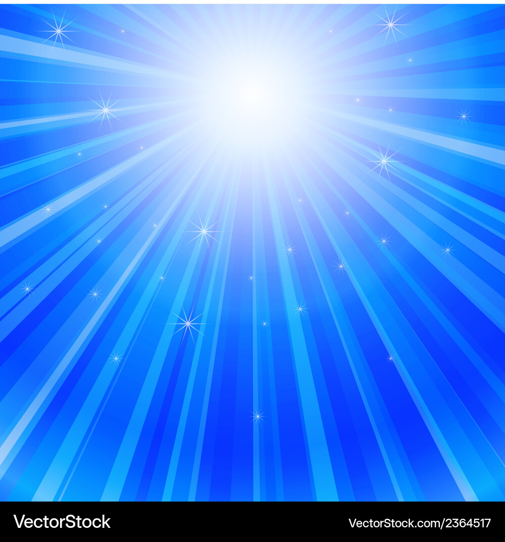 Ray of lights in ocean Royalty Free Vector Image