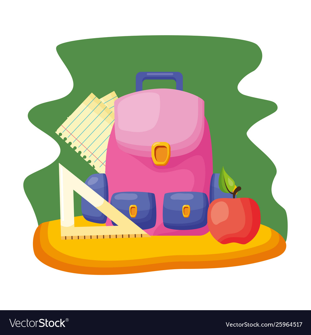Regreso a clases poster Royalty Free Vector Image