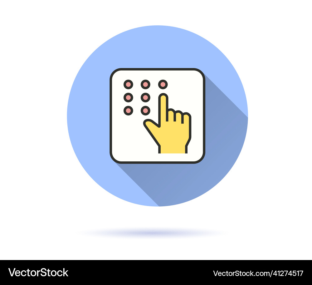 Sensor icon with long shadow for graphic and web Vector Image