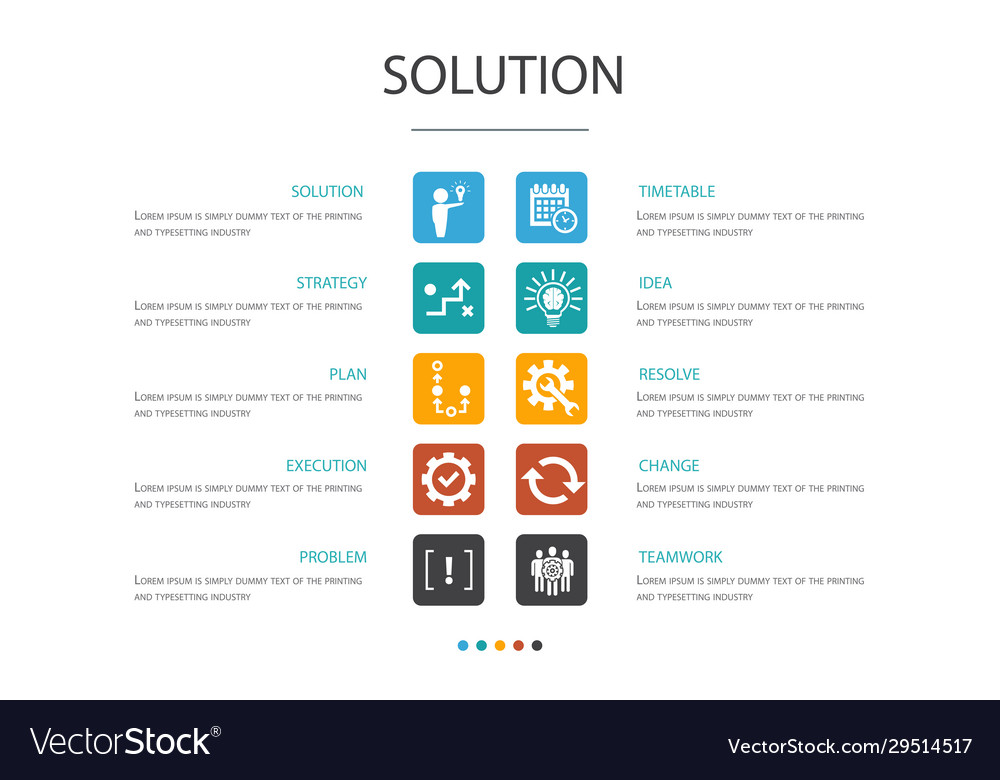 Solution infographic 10 option conceptstrategy Vector Image