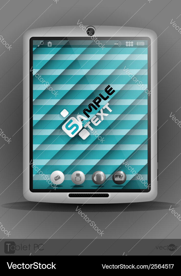 Tablet computer mobile phone Royalty Free Vector Image