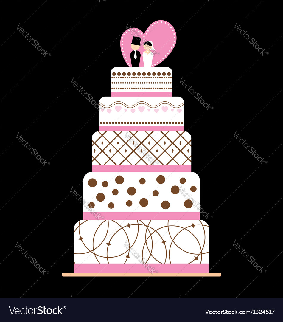 Wedding cake Royalty Free Vector Image - VectorStock