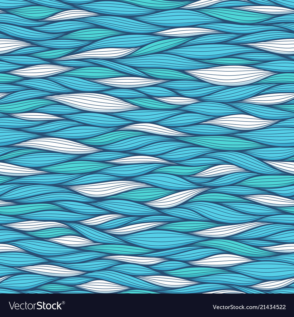 Abstract wavy lines seamless patterns set floral Vector Image