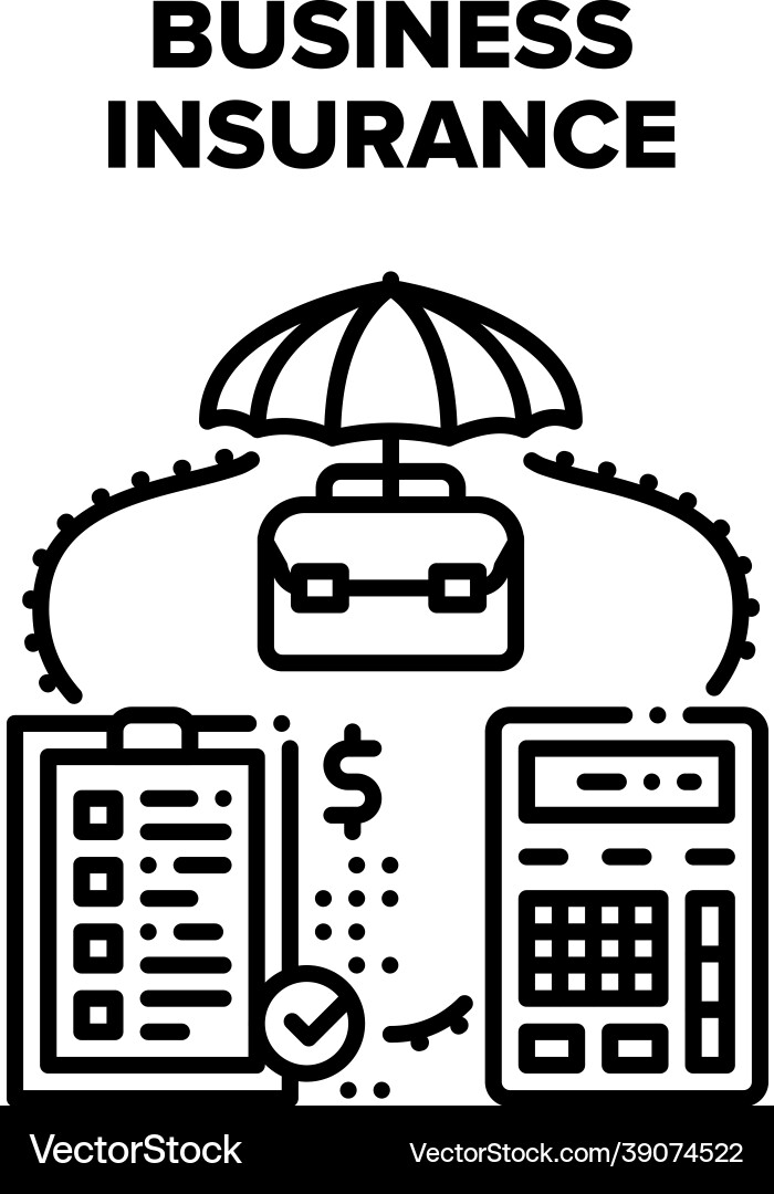 Business insurance concept Royalty Free Vector Image