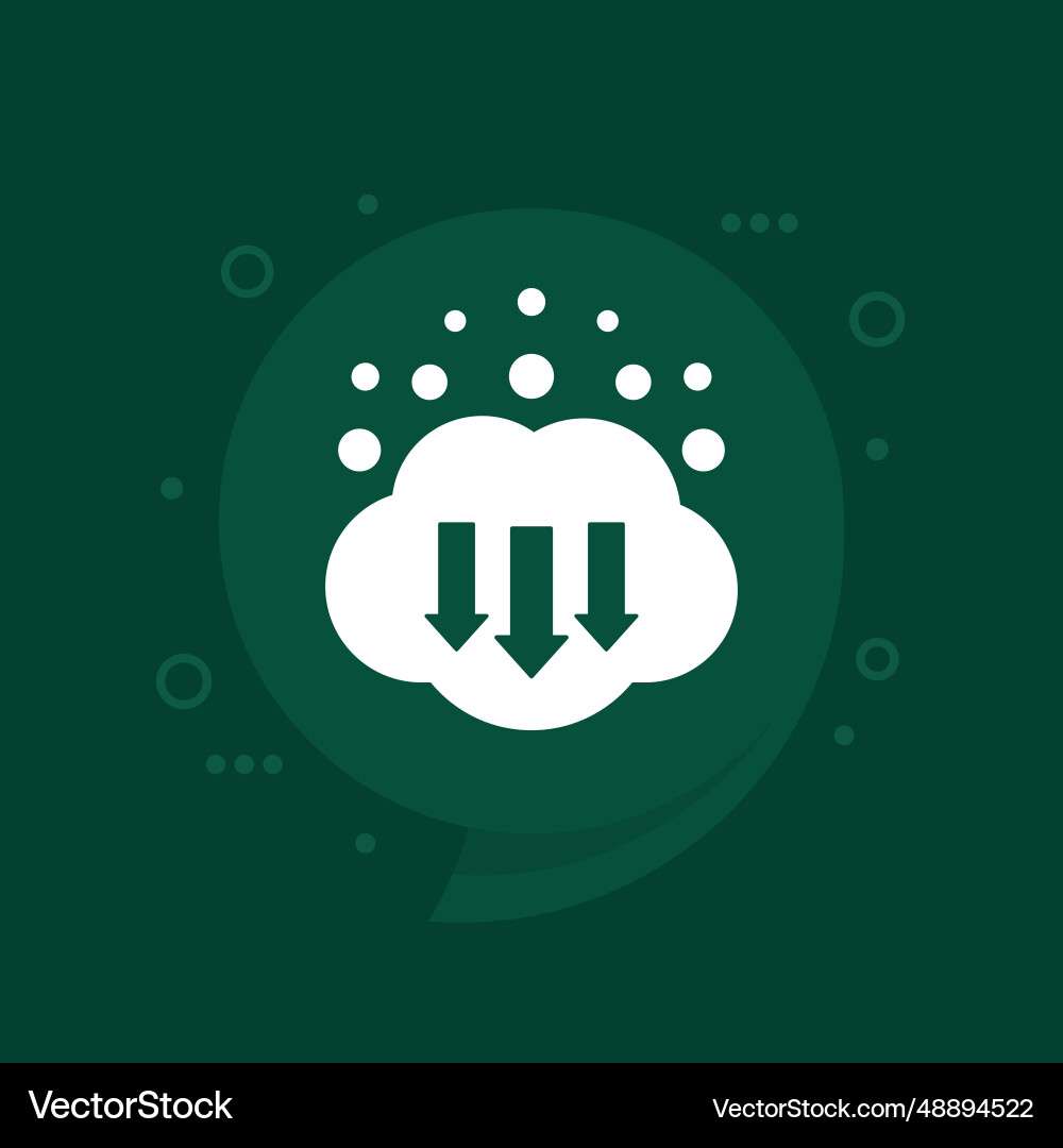 Co2 gas carbon emission reduction icon Royalty Free Vector