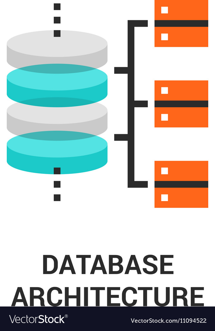 Database architecture icon Royalty Free Vector Image