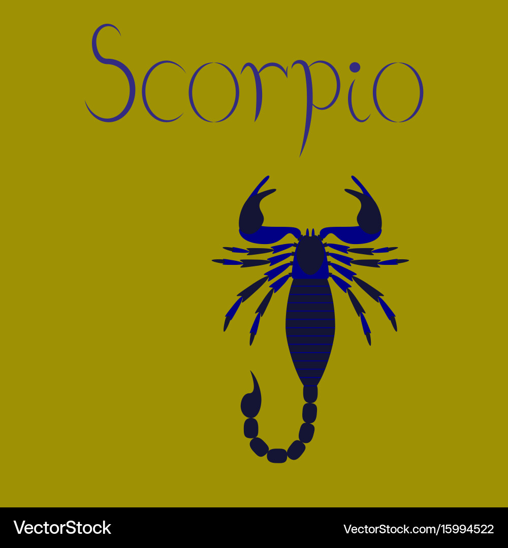Flat on background scorpio Royalty Free Vector Image