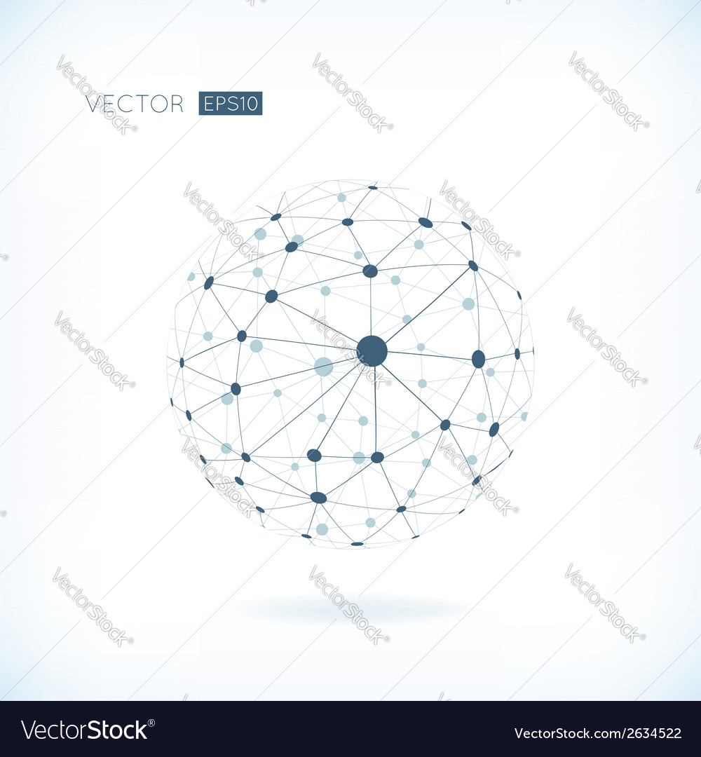 Global network background Royalty Free Vector Image