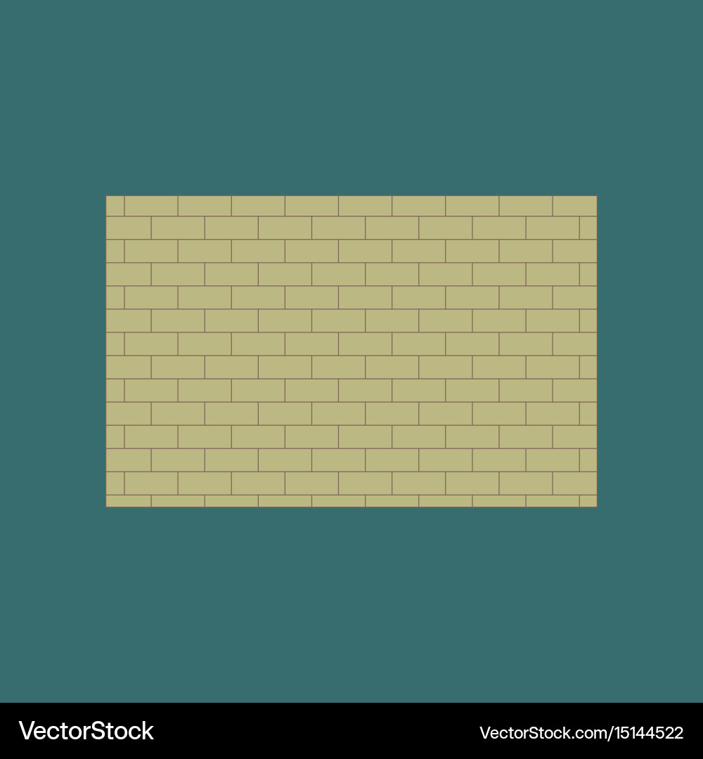 Icon in flat design brick wall Royalty Free Vector Image
