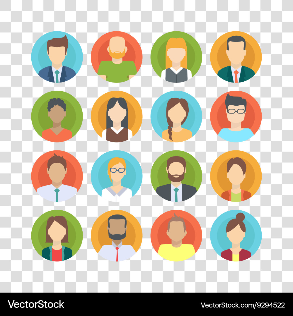 Set of business people Royalty Free Vector Image