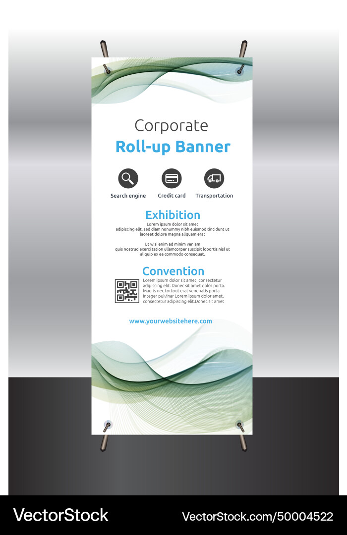 Set of roll up banner stands Royalty Free Vector Image