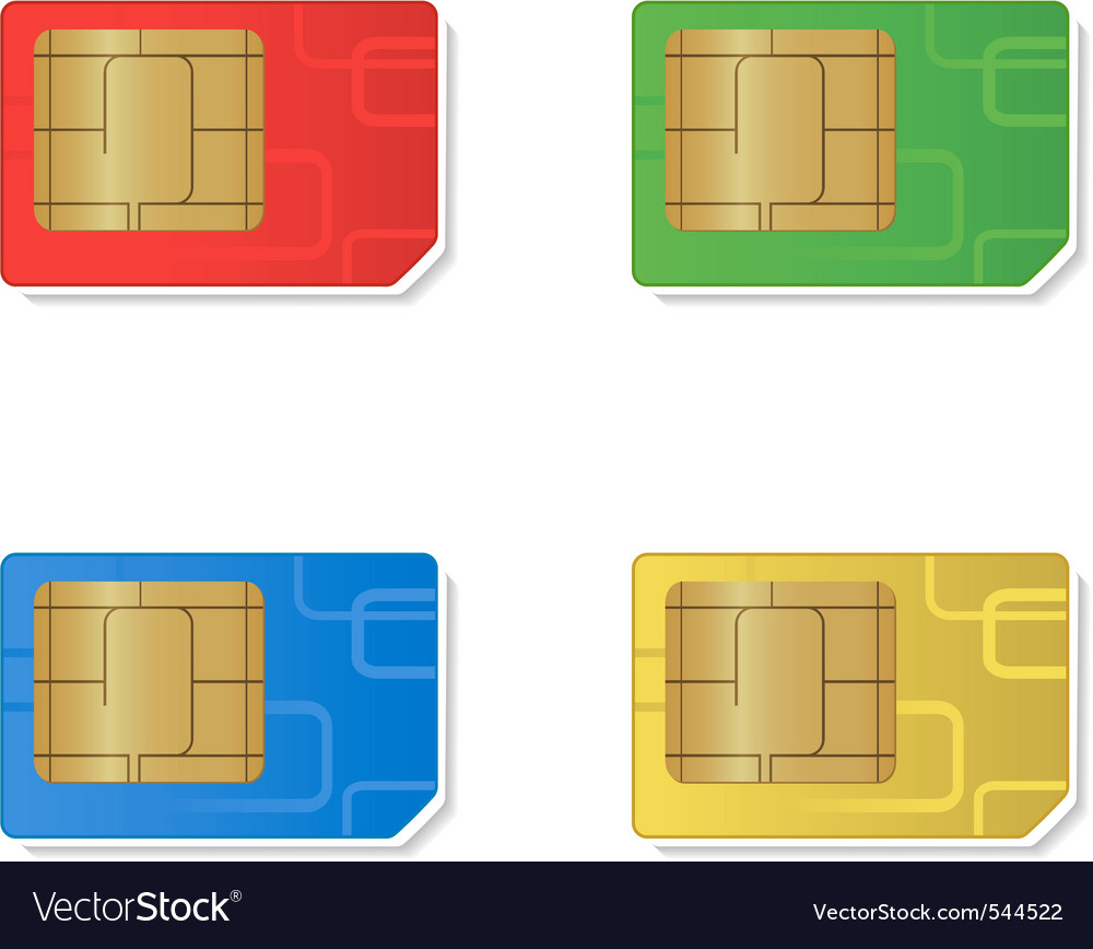 Sim cards Royalty Free Vector Image - VectorStock