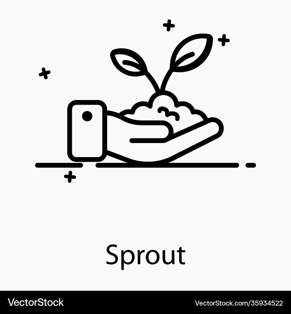 Sprout Royalty Free Vector Image - VectorStock