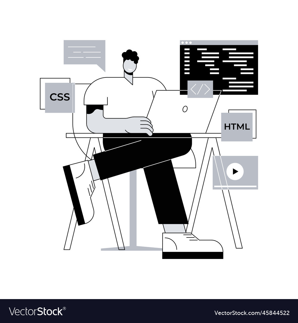 Web development abstract concept Royalty Free Vector Image