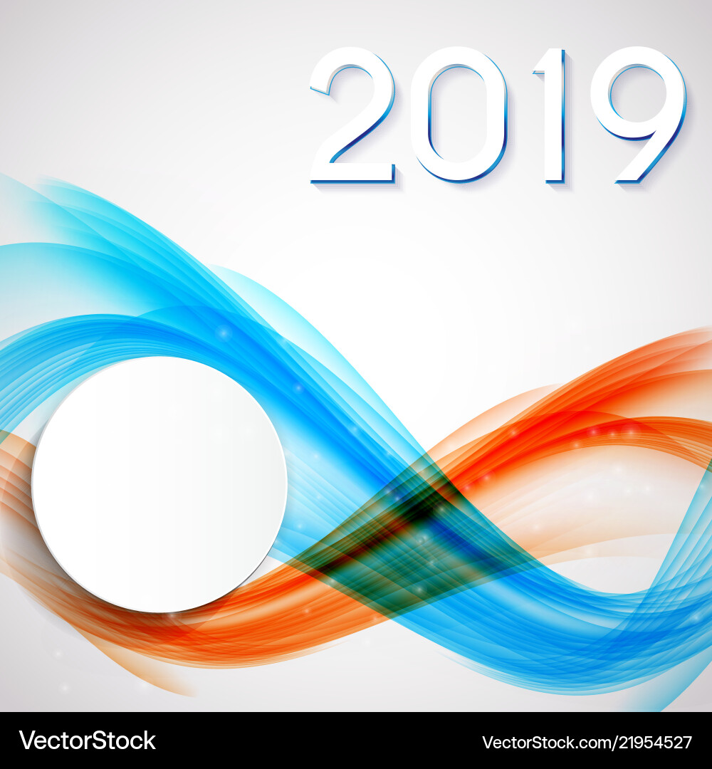 2019 abstract of new year Royalty Free Vector Image