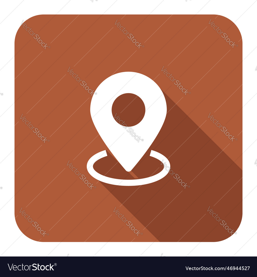 3d location flat icon gps pointer icon map Vector Image