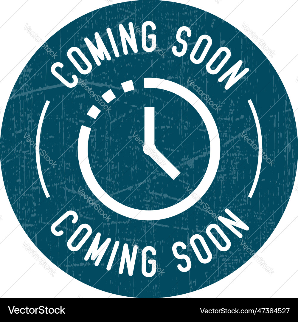 Coming soon stamp soon banner soon Royalty Free Vector Image