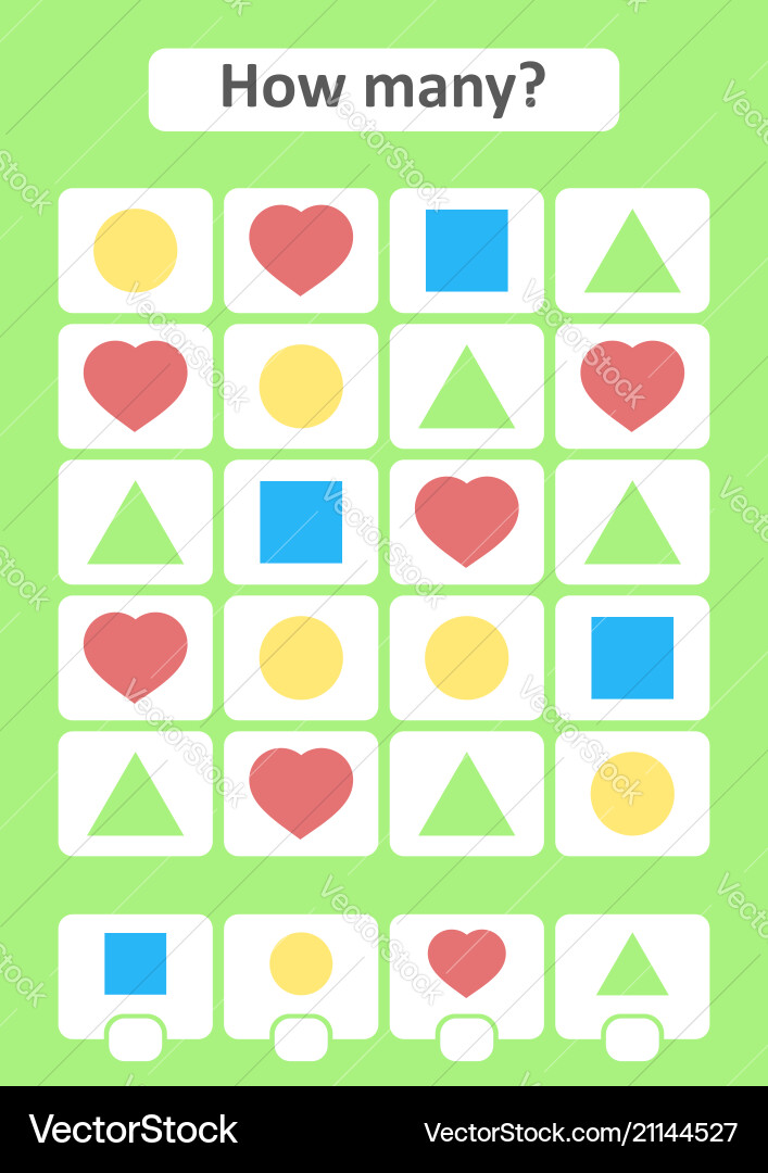 Counting game for preschool children the study Vector Image