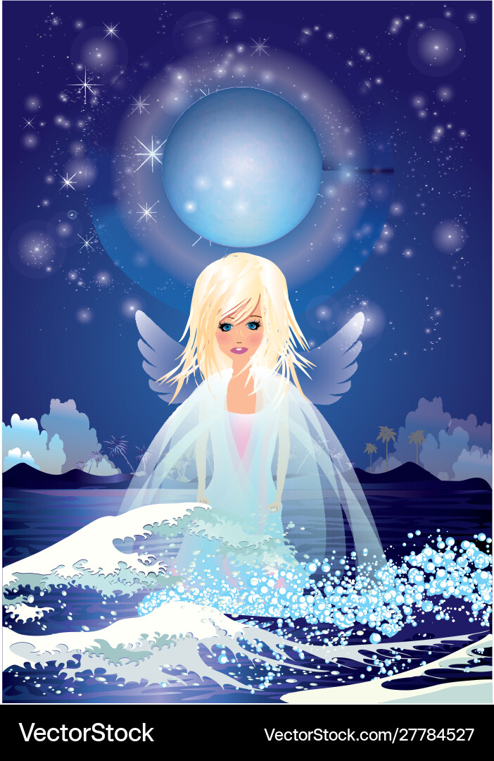 Girl angel Royalty Free Vector Image - VectorStock