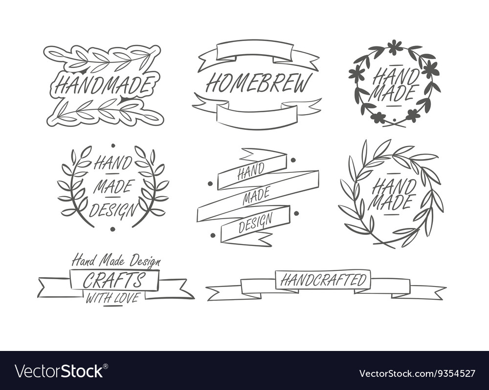 Handmade set Royalty Free Vector Image - VectorStock