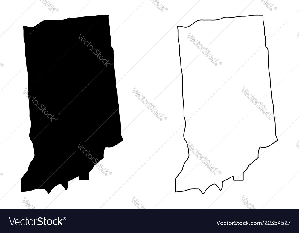 Indiana map Royalty Free Vector Image - VectorStock