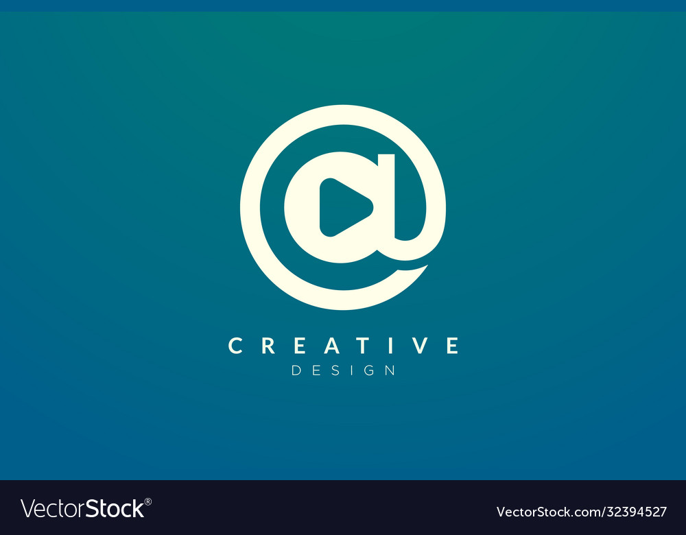 Initial monogram logo design letter a simple Vector Image