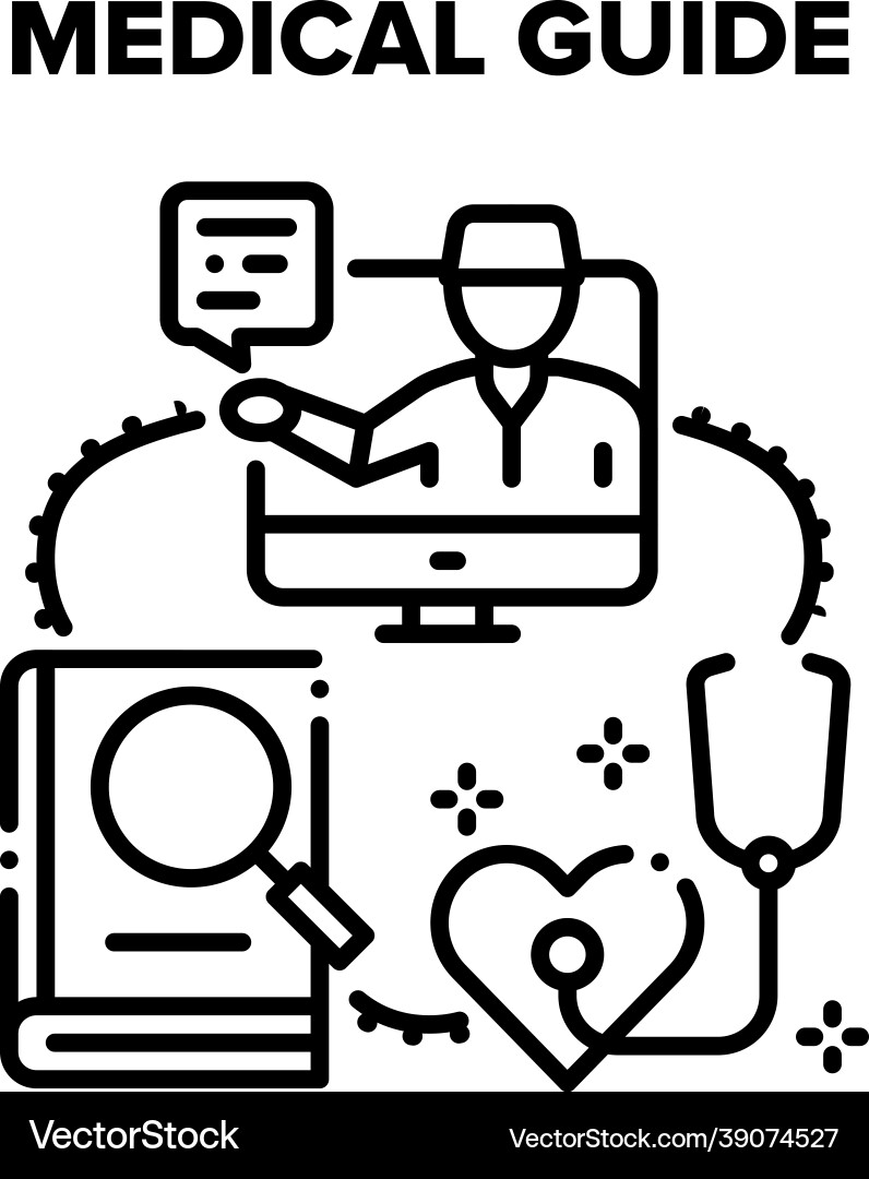 Medical guide concept color Royalty Free Vector Image
