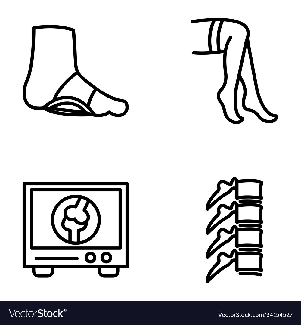 Orthopedic elements set Royalty Free Vector Image