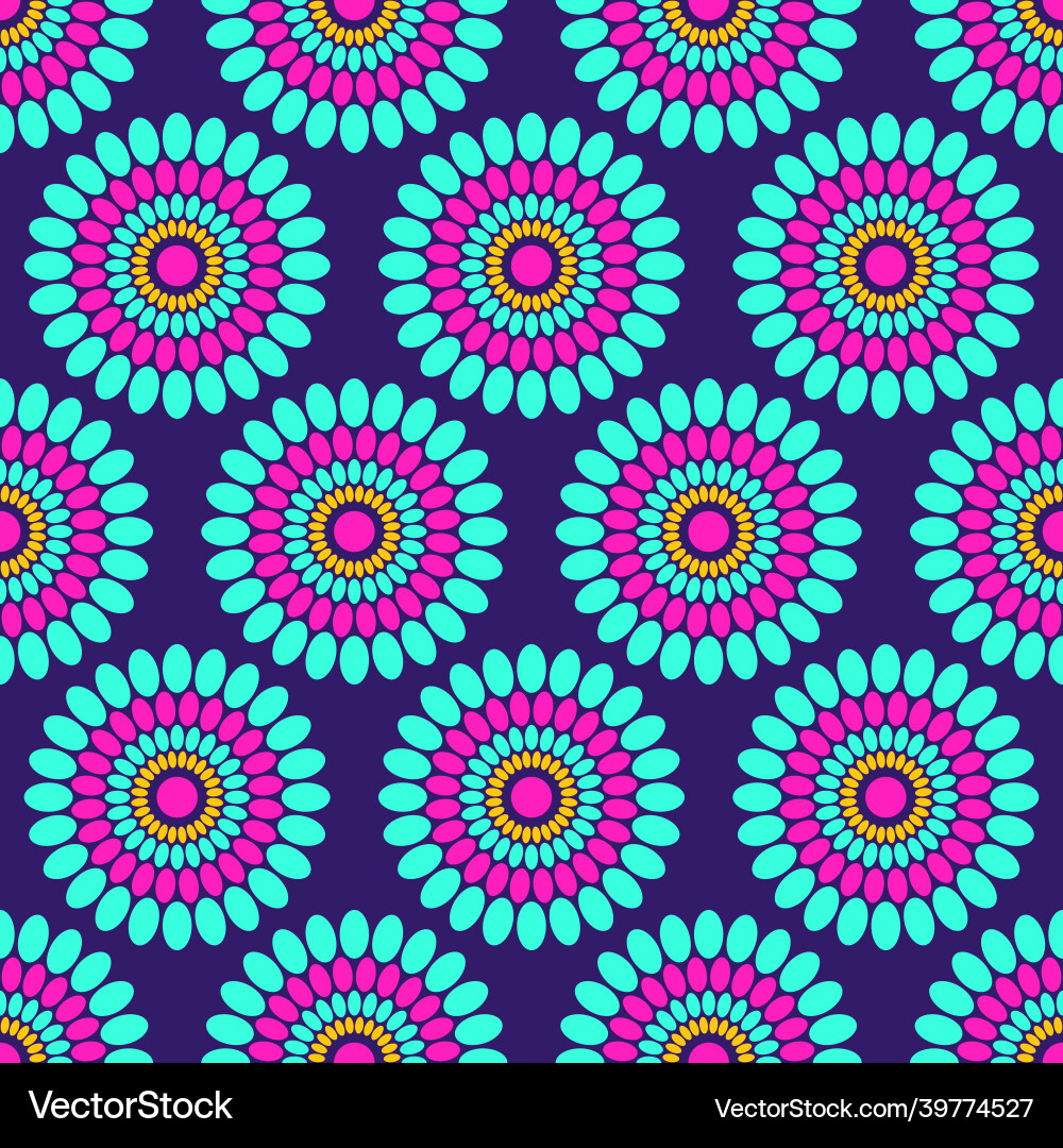 Seamless african fashion pattern with circles Vector Image