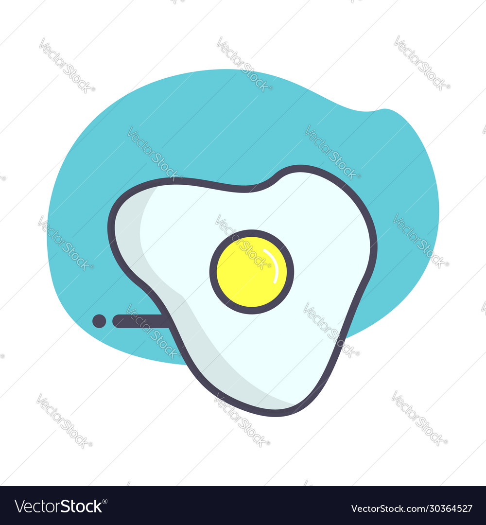 Simple egg flat icon Royalty Free Vector Image