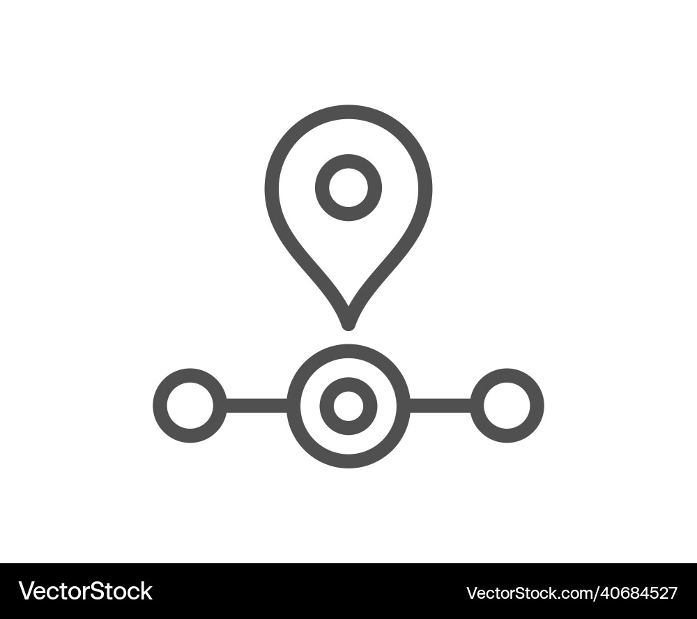 Station line icon subway journey path sign Vector Image
