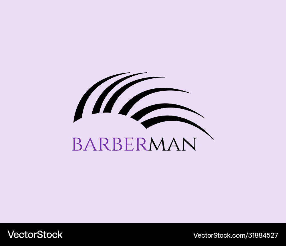 Unique and simple barber shop logo Royalty Free Vector Image