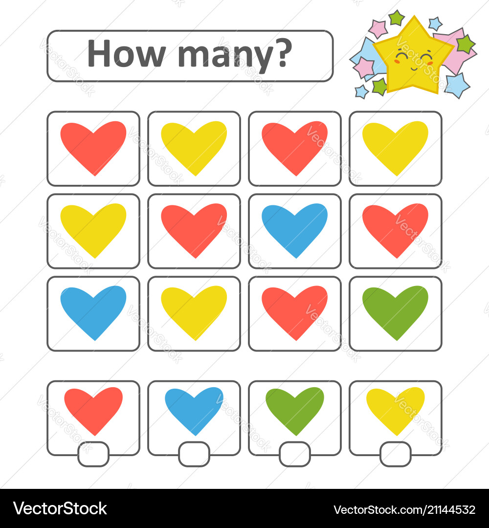 Counting game for preschool children count Vector Image