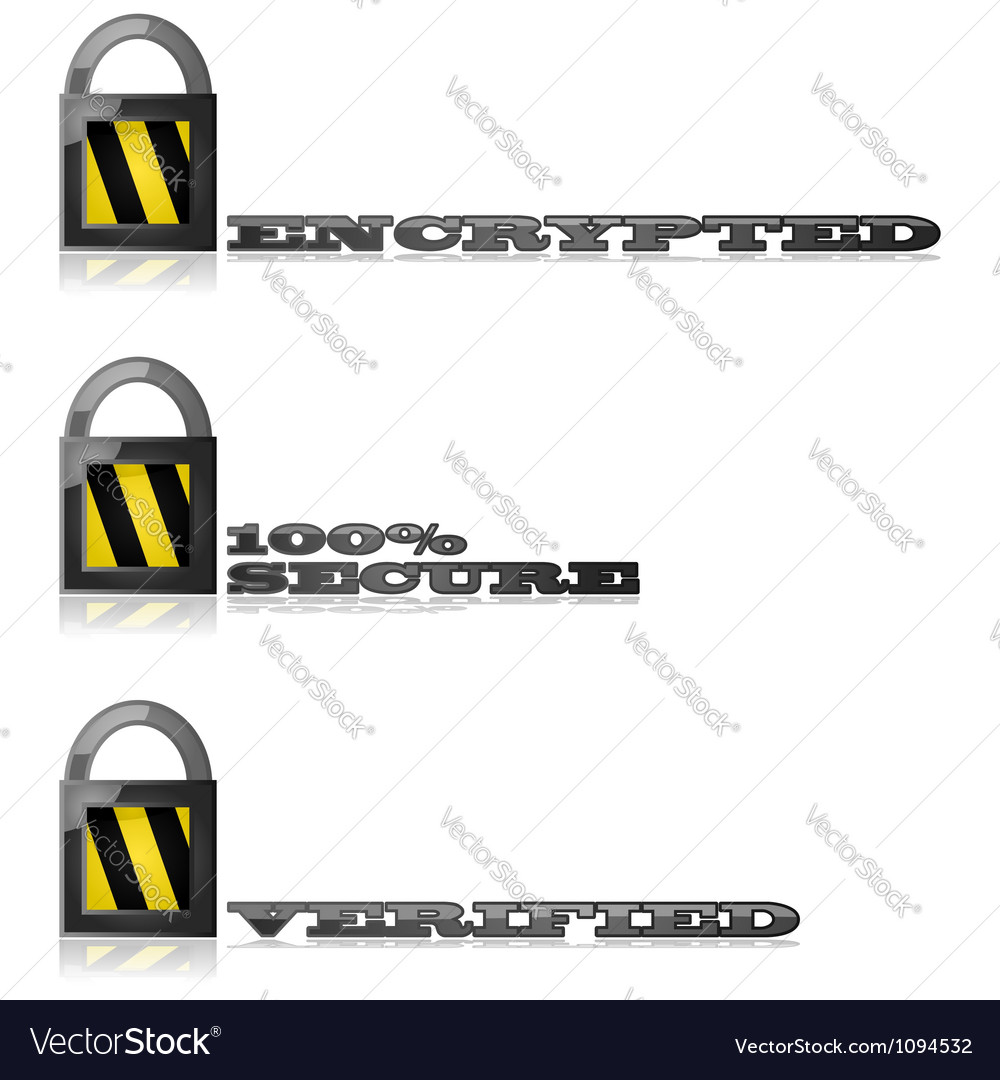 Encrypted and secure Royalty Free Vector Image