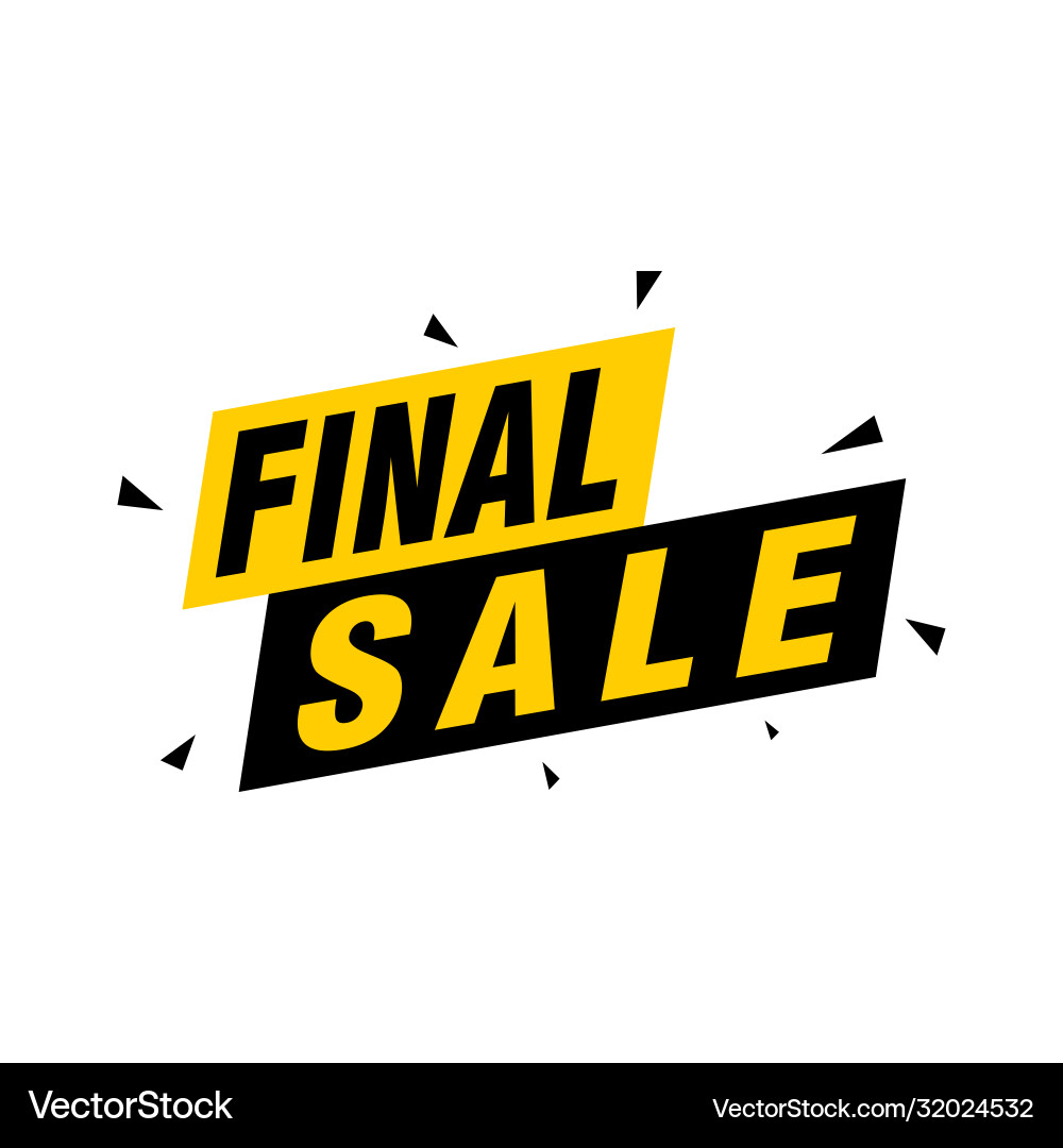 Final sale banner poster background big Royalty Free Vector