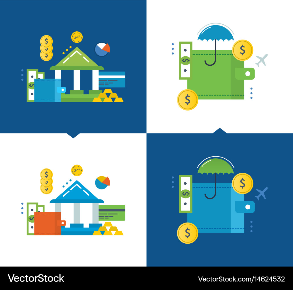 Finance and contributions protection deposits Vector Image