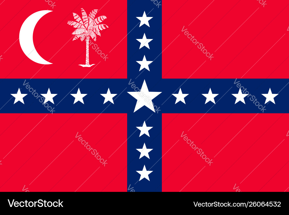 Flag south carolina usa Royalty Free Vector Image