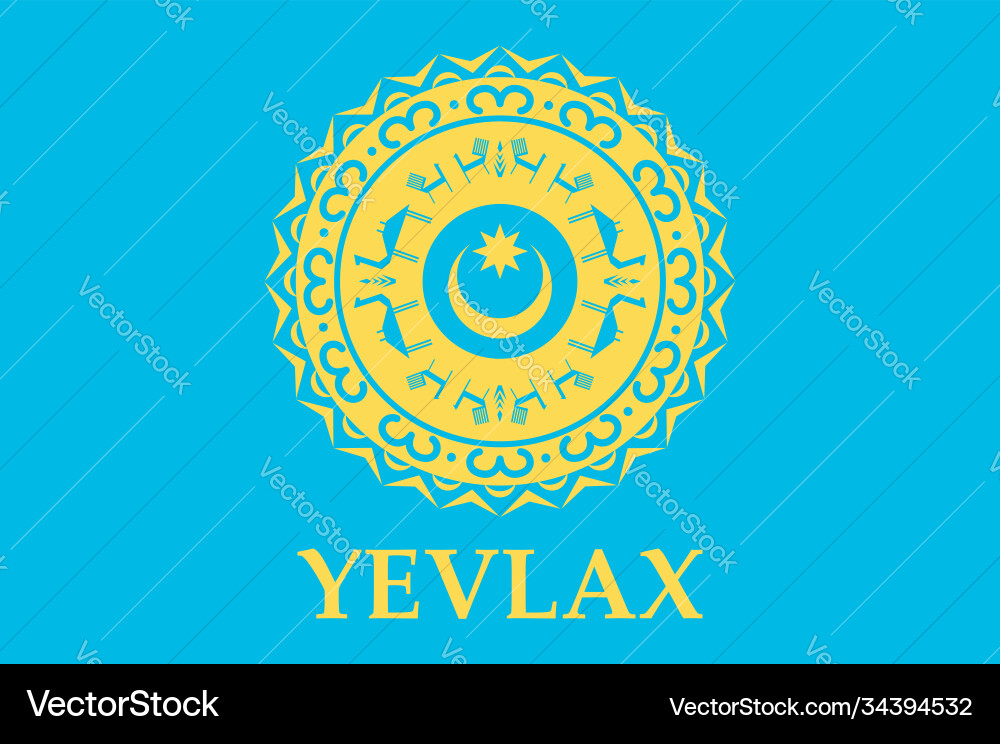 Flag yevlakh in azerbaijan Royalty Free Vector Image