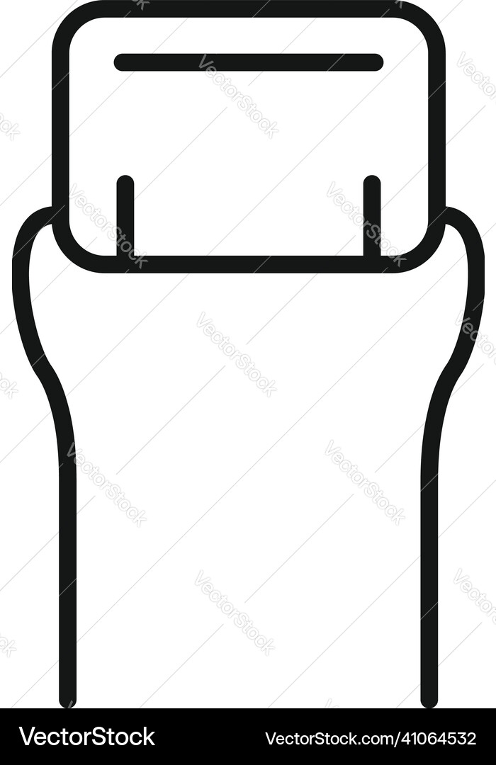 Led Diode Icon Outline Light Semiconductor Vector Image