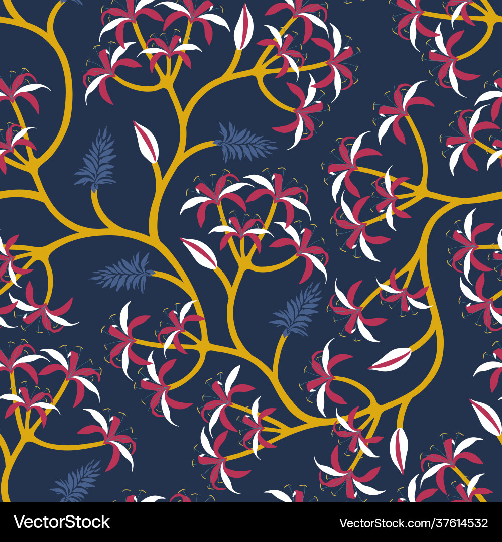 Nature plant branch wallpaper design Royalty Free Vector
