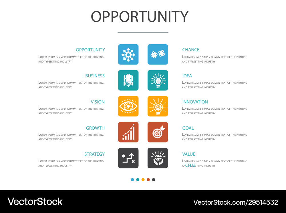 Opportunity infographic 10 option conceptchance Vector Image