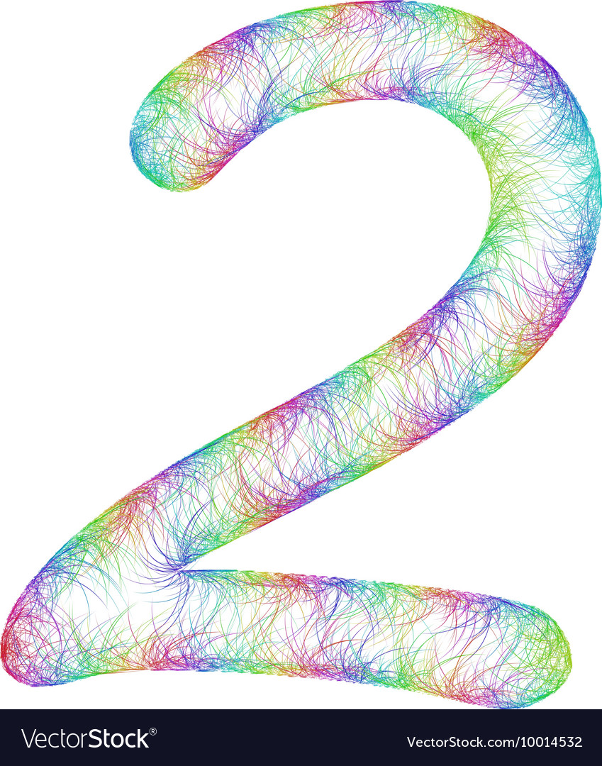 Rainbow sketch font design Royalty Free Vector Image