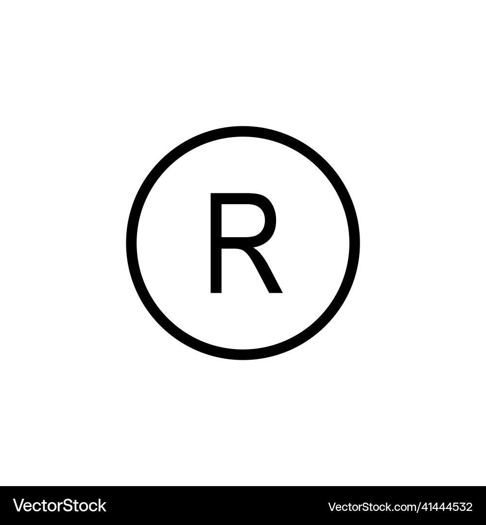 Registered trademark symbol modern icons Vector Image