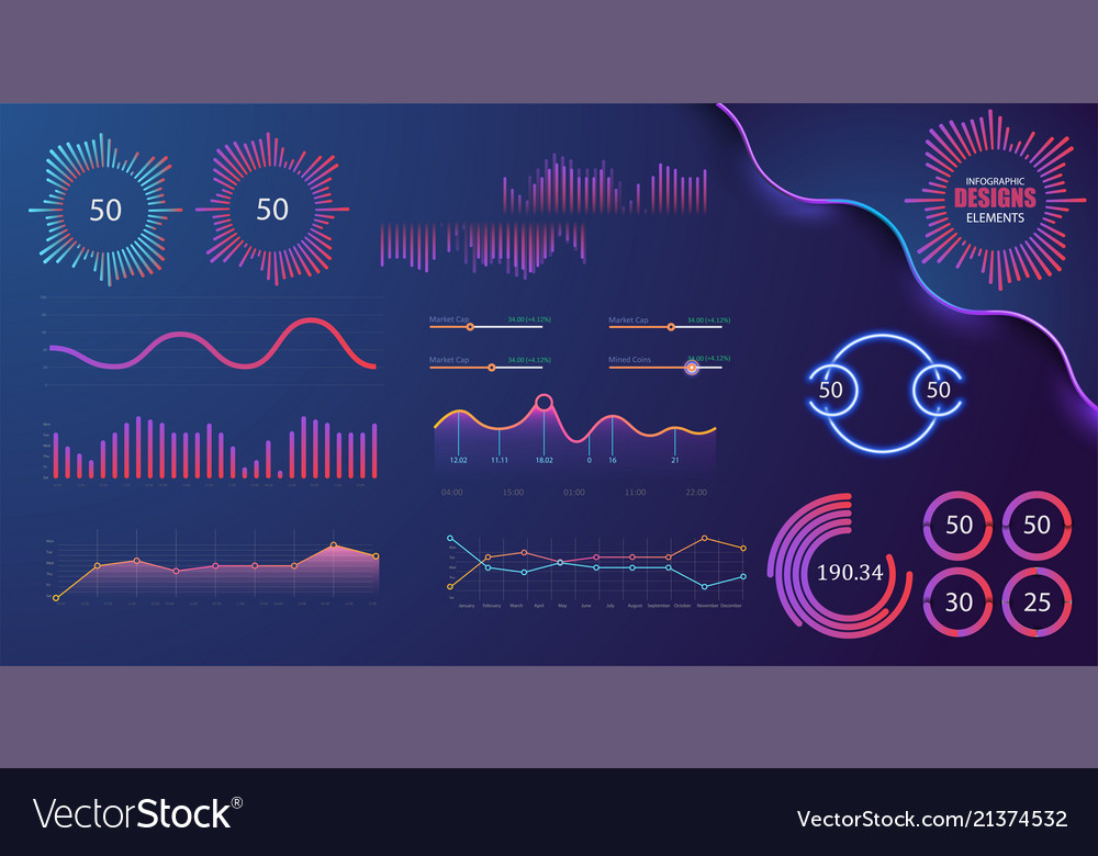 Technology graphics and diagram Royalty Free Vector Image
