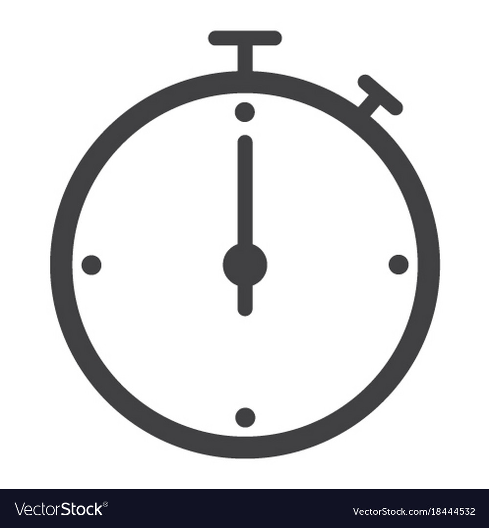 Timer glyph icon web and mobile wallpaper sign Vector Image