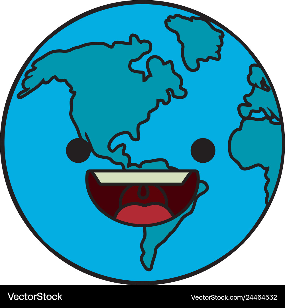World map cartoon Royalty Free Vector Image - VectorStock