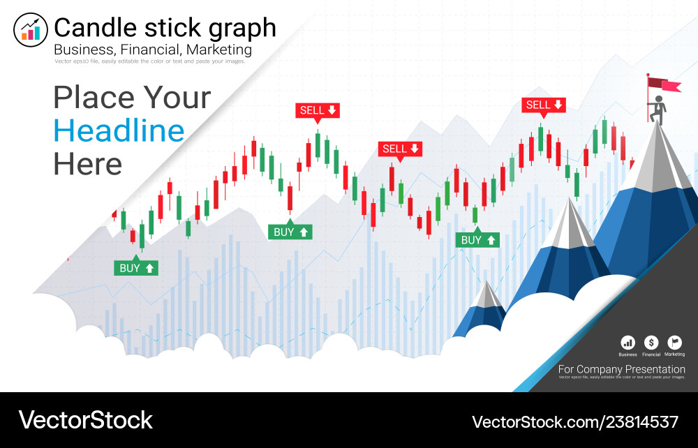 Candlestick patterns is a style of financial Vector Image