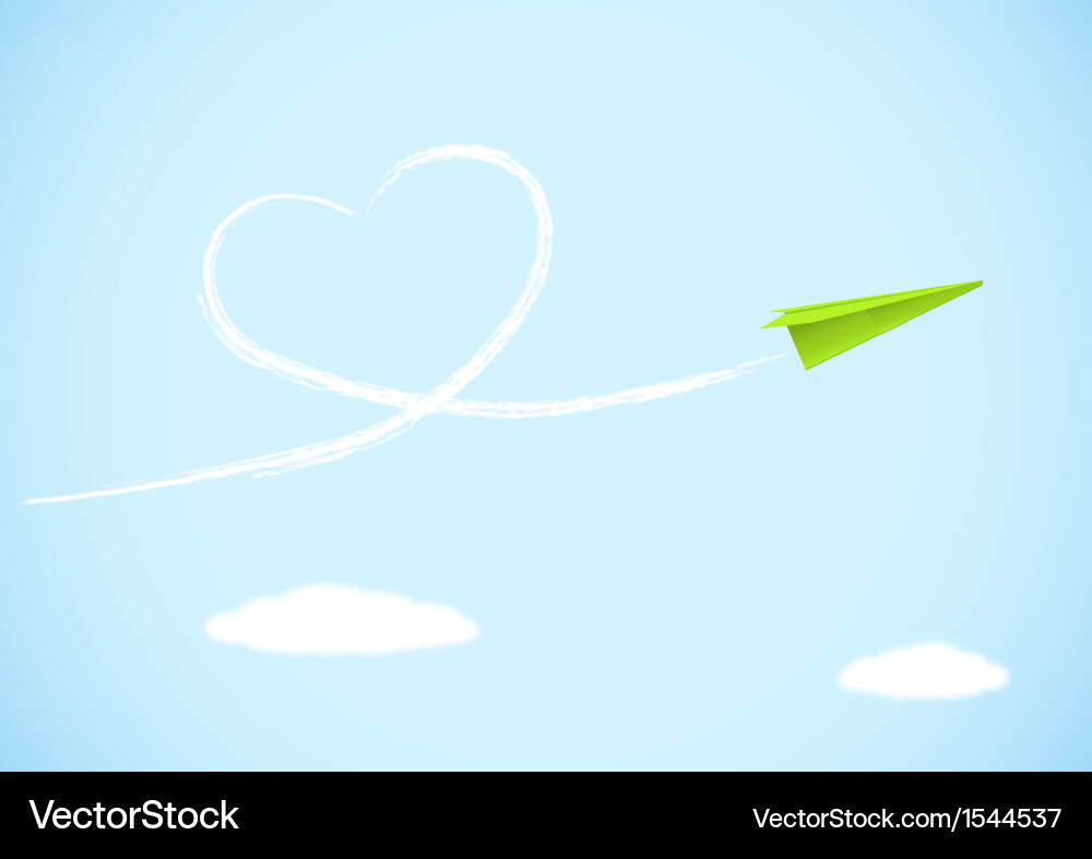 Colorful paper airplane Royalty Free Vector Image